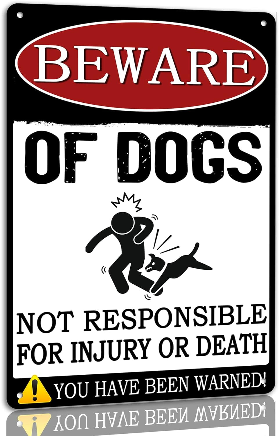 Beware of Dogs Metal Sign Warning Tin Sign Waterproof Indoor or Outdoor ...