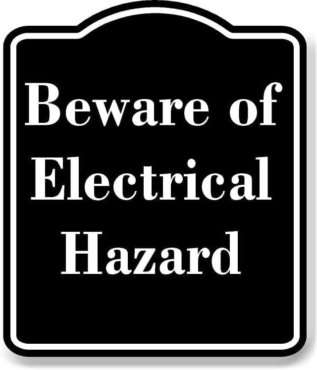 Beware of Electrical Hazard BLACK Aluminum Composite Sign 20''x24 ...