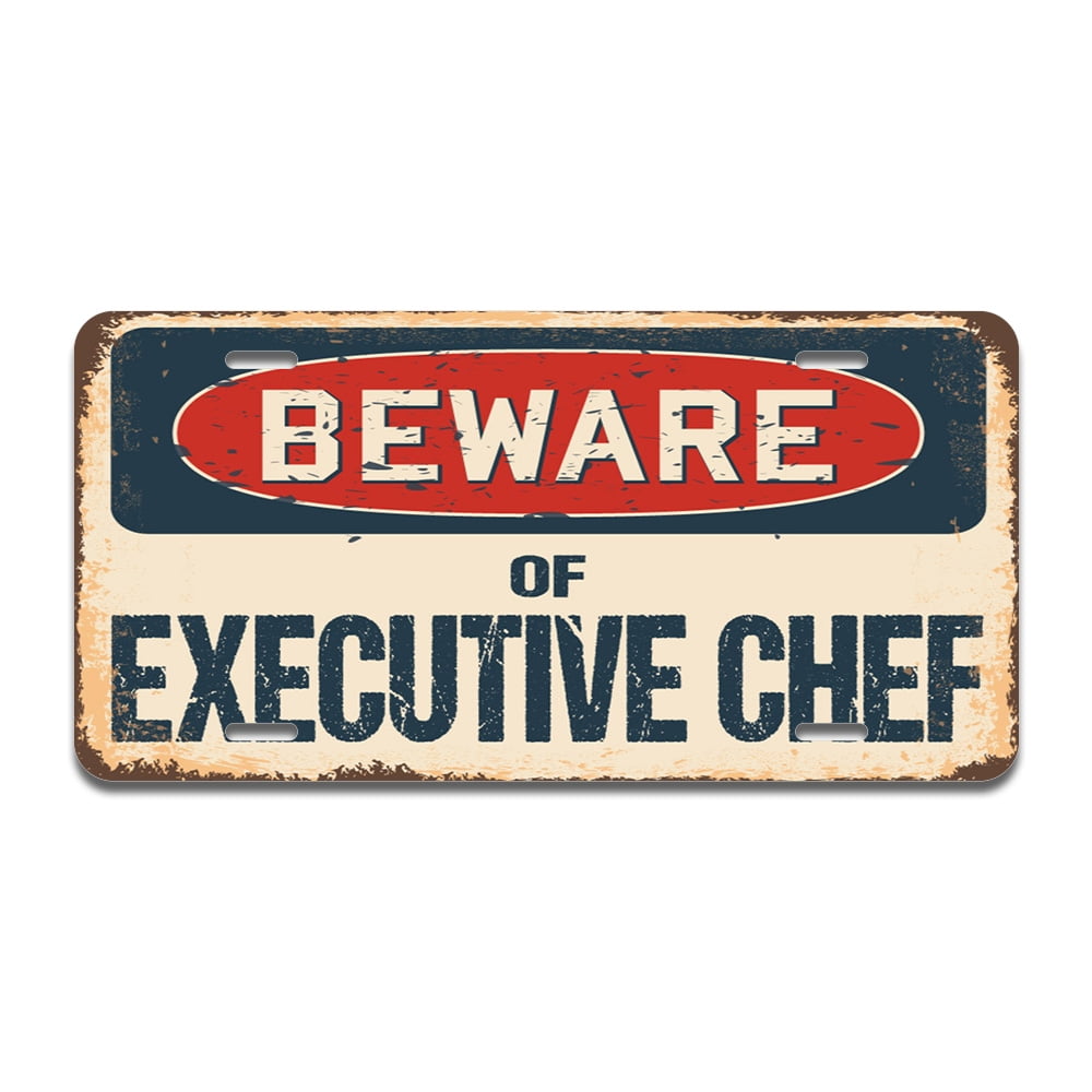 Beware of Executive Chef Aluminum License Plate| License Plate 12" X 6 ...