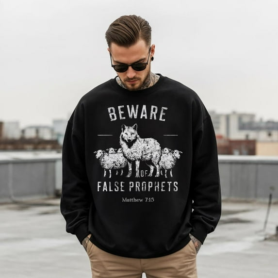 Beware of False Prophets Sweatshirt | Wolf in Sheep's Clothing Shirt ...