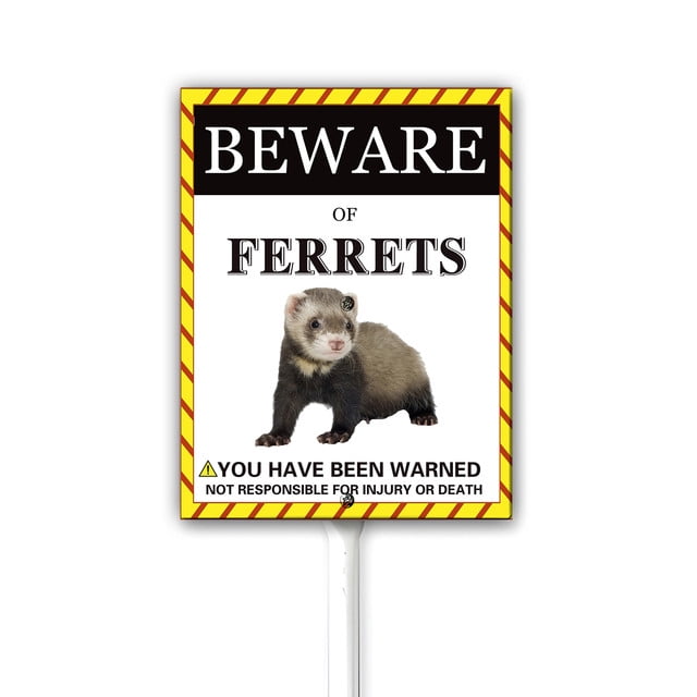 Beware of Ferrets Animals Warning Sign for Garden Lawn Decor Funny Yard ...