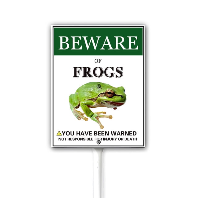Beware of Frog Warning Sign for Yard Lawn Garden Home Outdoor USe Metal ...