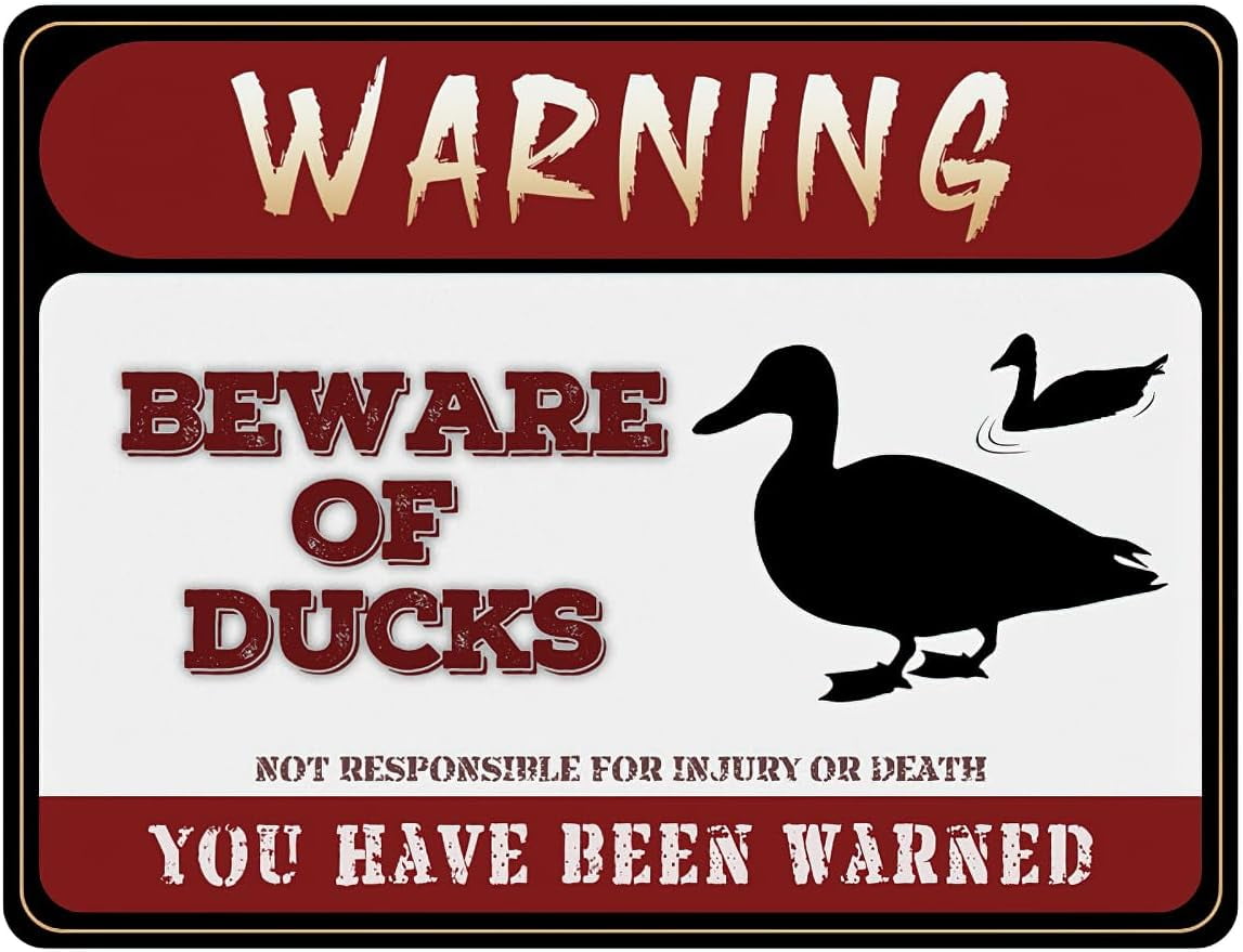 Beware of Goose Sign 8"x12", Pet & Ranch Animal Metal Warning Signs for ...