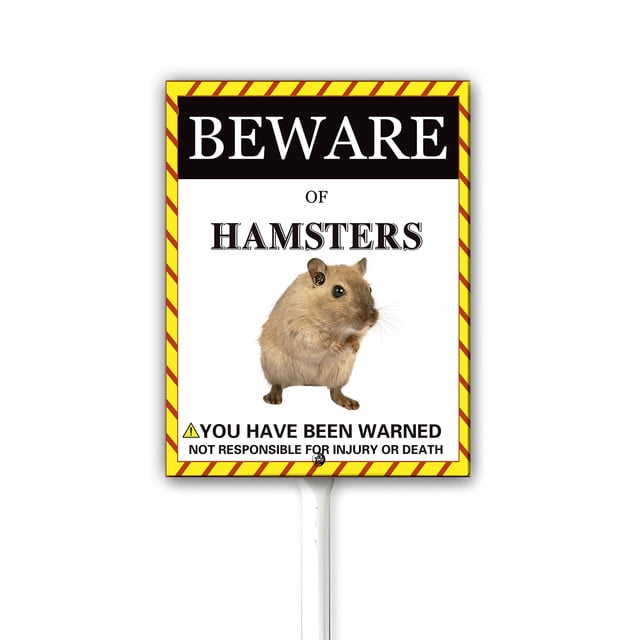 Beware of Hamsters Animals Warning Sign for Garden Lawn Decor Funny ...
