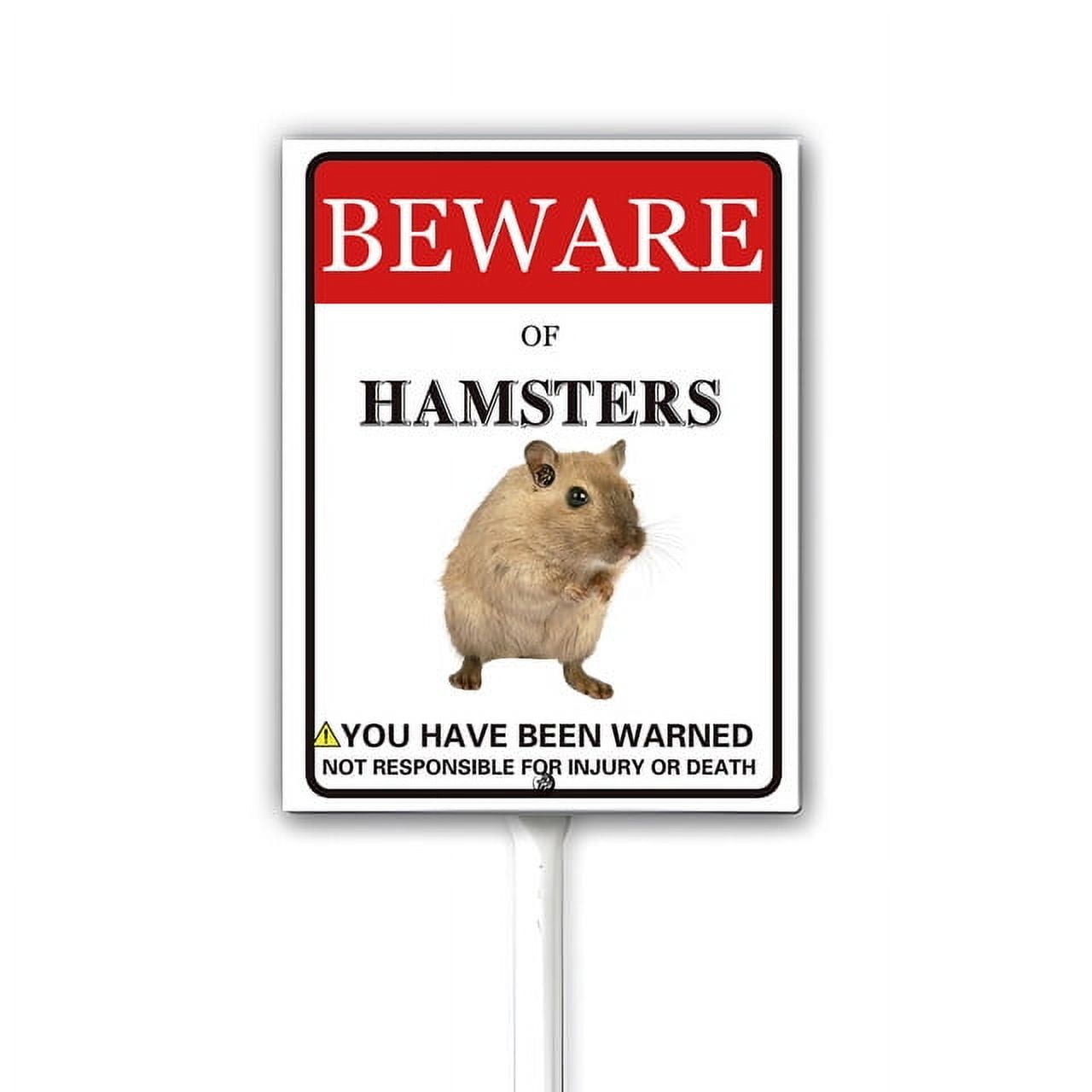 Beware of Hamsters Metal Yard Sign With Stake Rustproof Outdoor ...