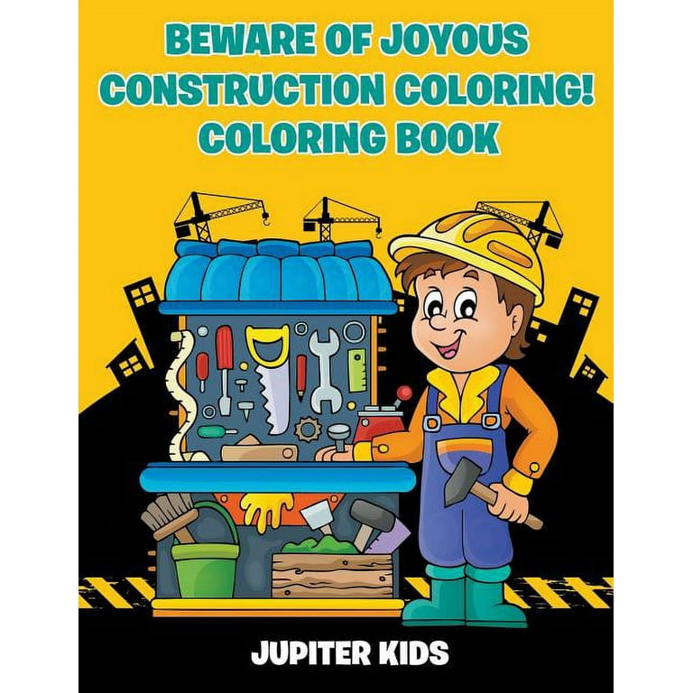 construction theme coloring book