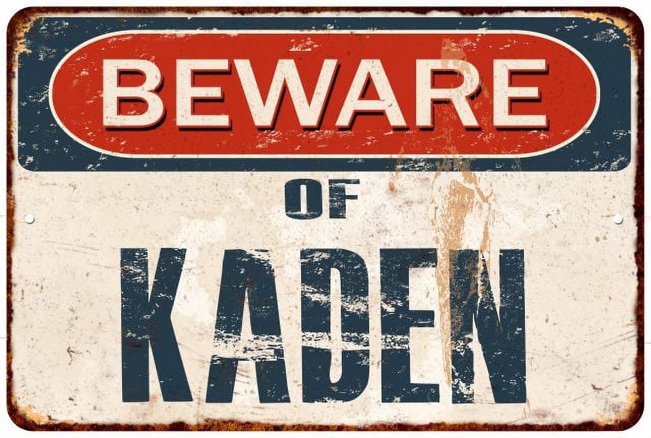Beware of KADEN Metal Sign Rusty Wall Decor 8x12 108120041255 - Walmart.com