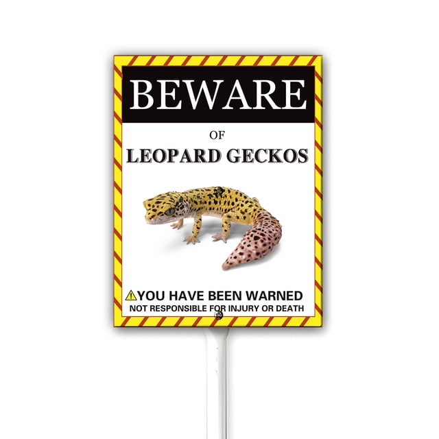 Beware of Leopard Geckos Animals Warning Sign for Garden Lawn Decor ...
