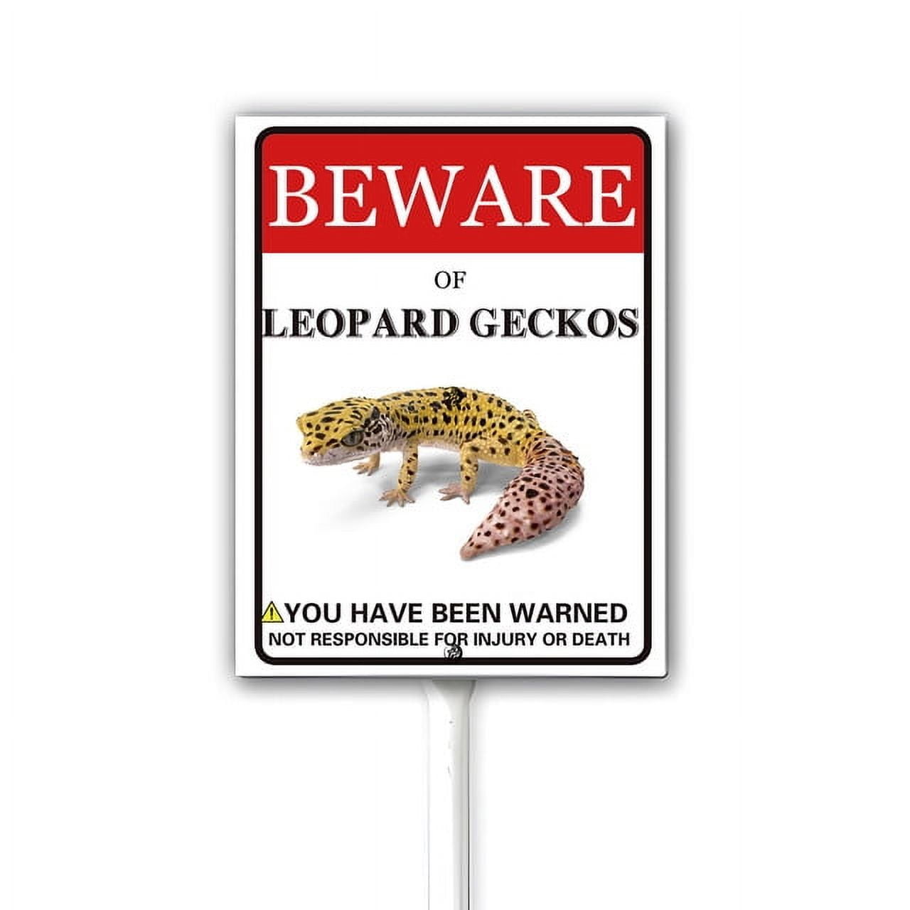 Beware of Leopard Geckos Metal Yard Sign With Stake Rustproof Outdoor ...