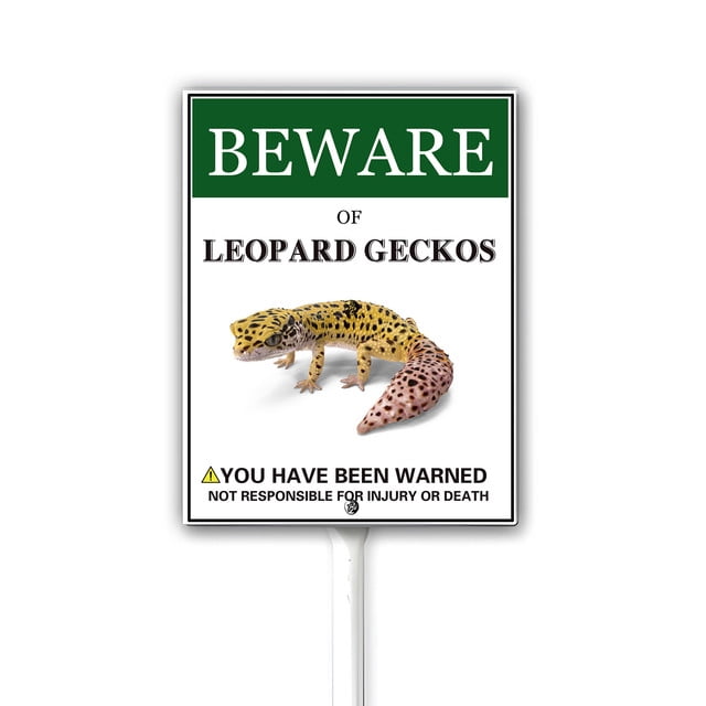 Beware of Leopard Geckos Warning Sign for Yard Lawn Garden Home Outdoor ...