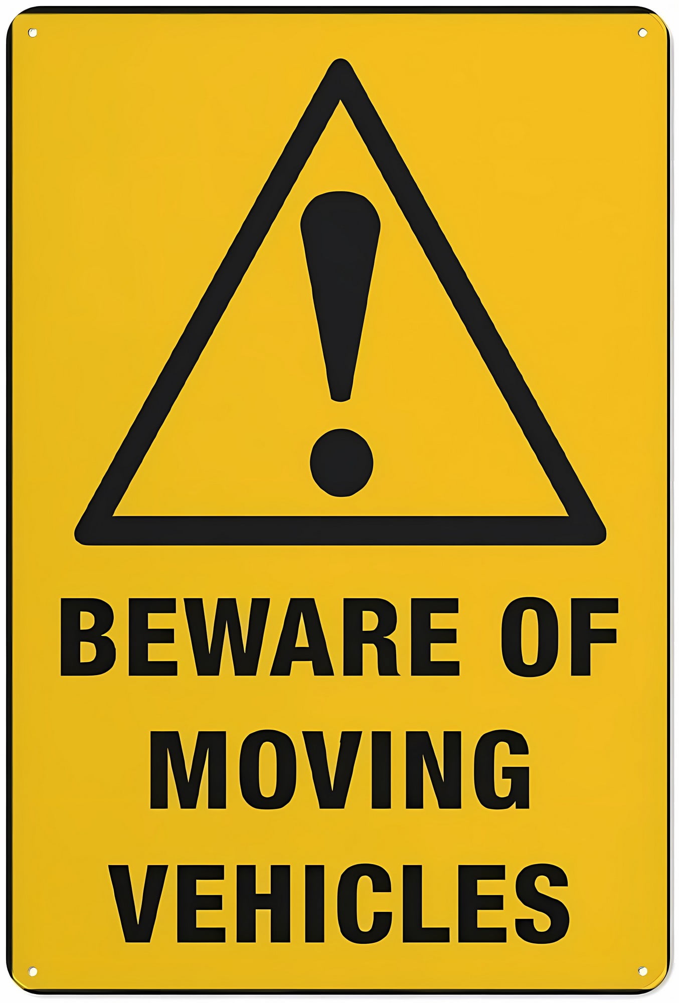 Beware of Moving Vehicles 8"x12" Sign, Grade Sheeting Rust Free ...