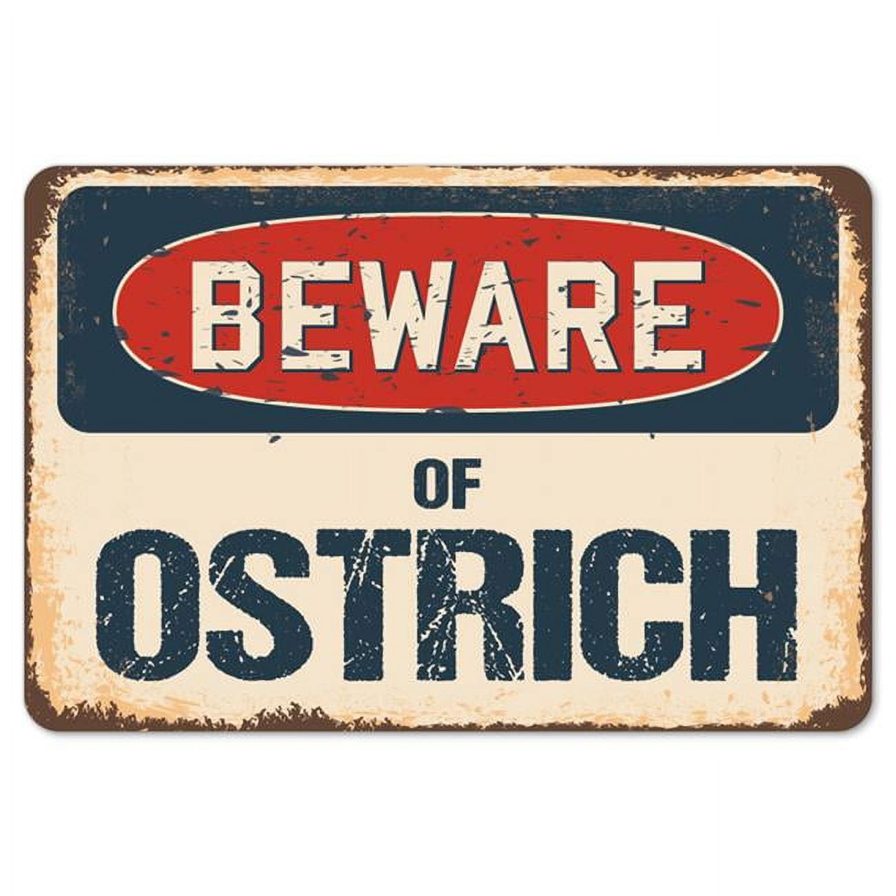 Beware of Ostrich Rustic Sign - Walmart.com