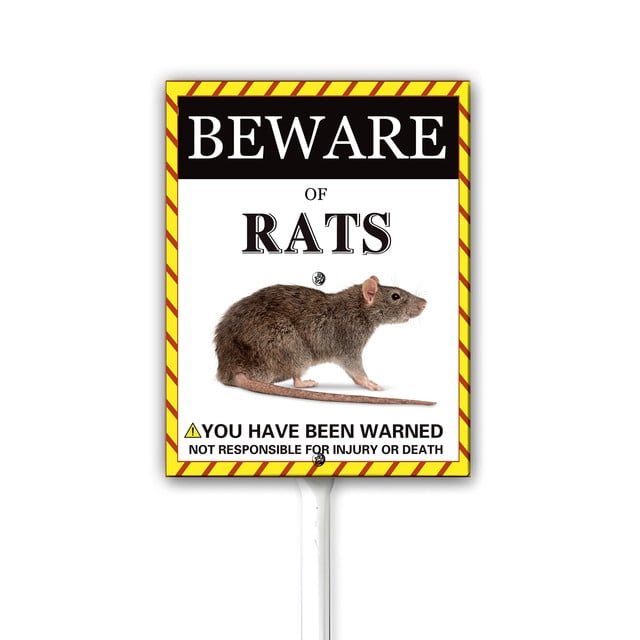 Beware of Rats Animals Warning Sign for Garden Lawn Decor Funny Yard ...