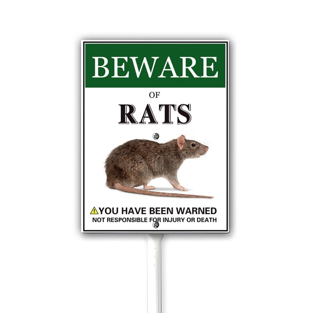 Beware of Rats Warning Sign for Yard Lawn Garden Home Outdoor USe Metal ...