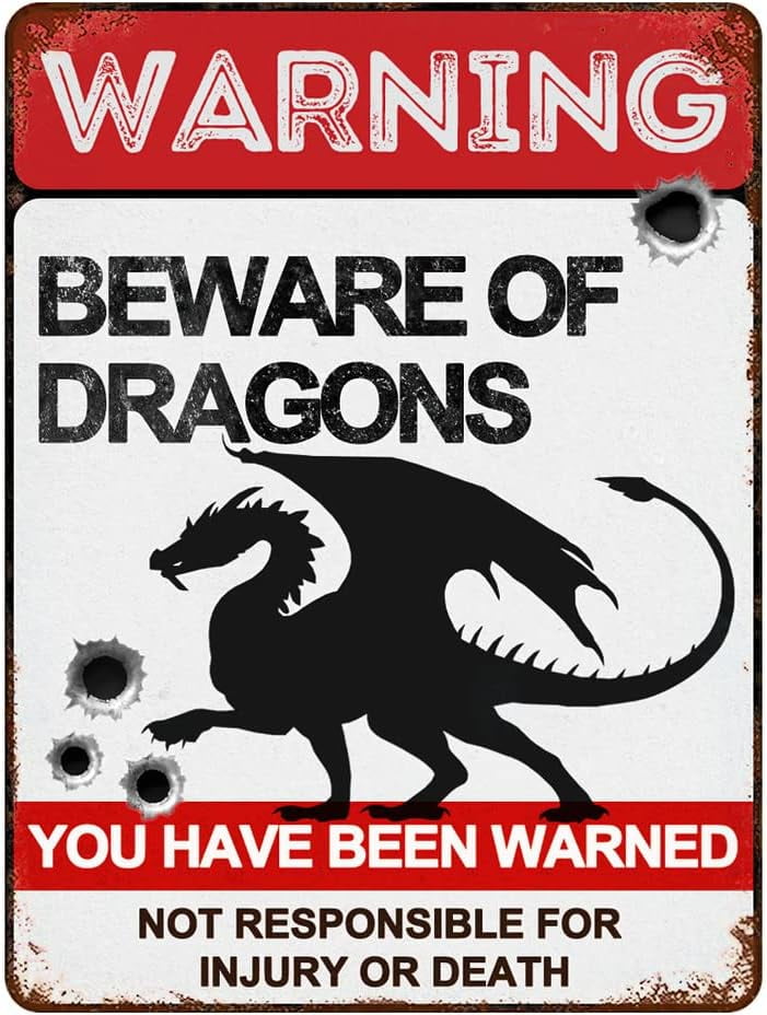 Beware of Rooster Signs 12"x16", Vintage Metal Warning Signs About ...