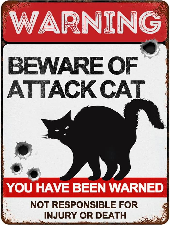 Beware of Rooster Signs 12"x16", Vintage Metal Warning Signs About ...