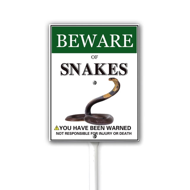 Beware of Snakes Warning Sign for Yard Lawn Garden Home Outdoor USe ...
