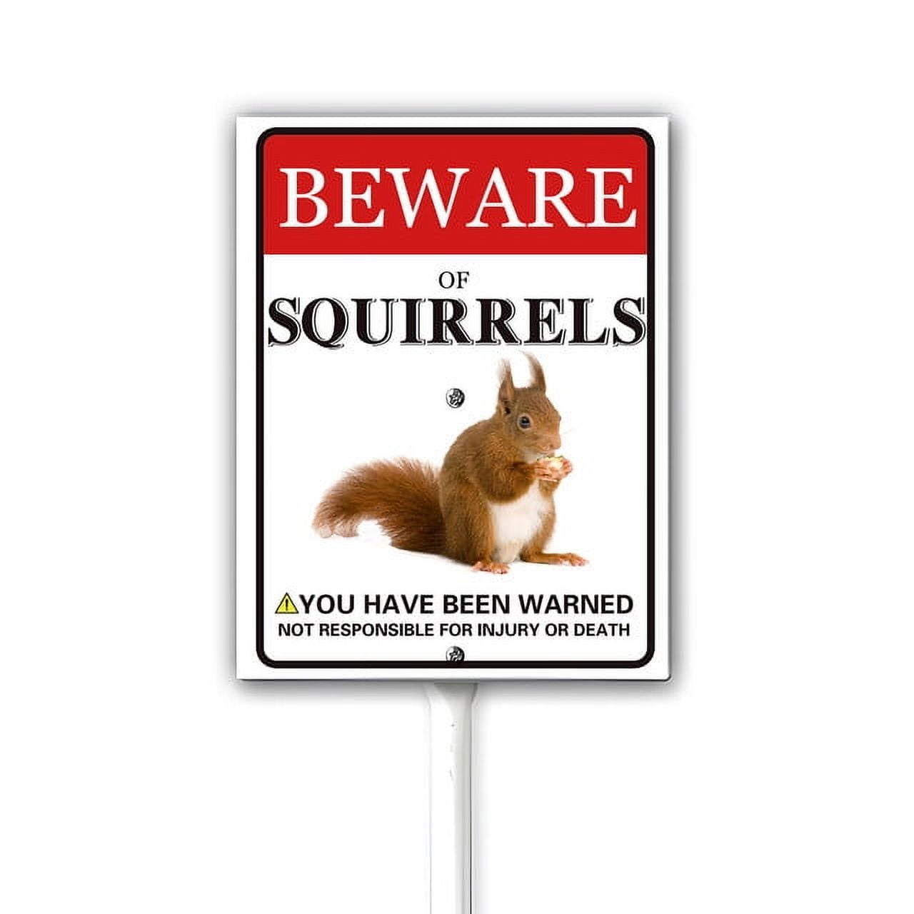 Beware of Squirrels Metal Yard Sign With Stake Rustproof Outdoor ...