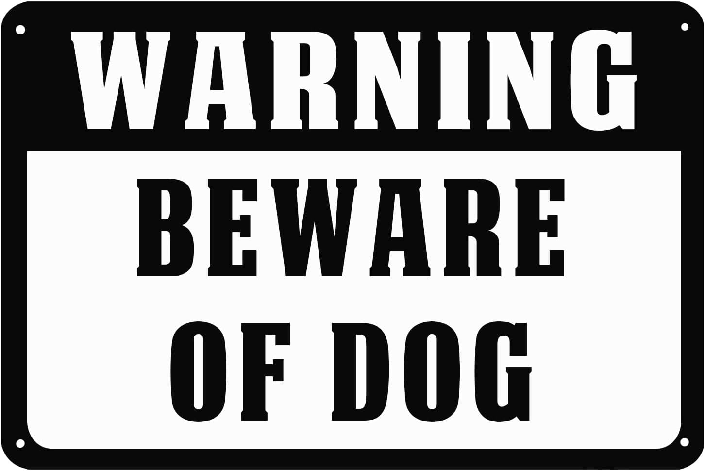Beware of The Dog Warning Metal Sign Warning Sign for Outdoor Fence ...
