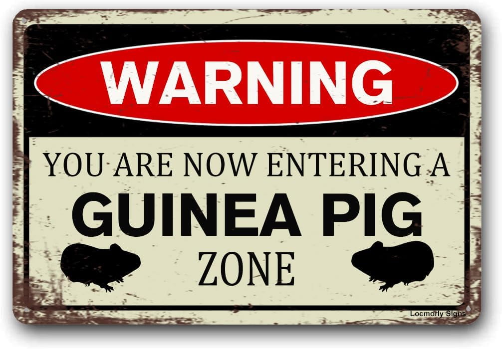 Beware of The Guinea Pig Sign for Guinea Pig Lovers Pet Alert Sign ...