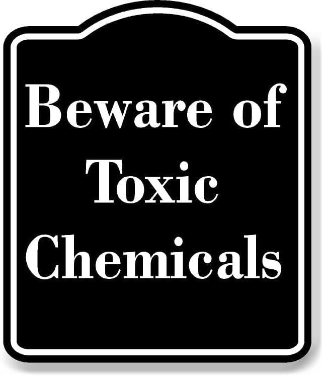 Beware of Toxic Chemicals BLACK Aluminum Composite Sign 20''x24 ...