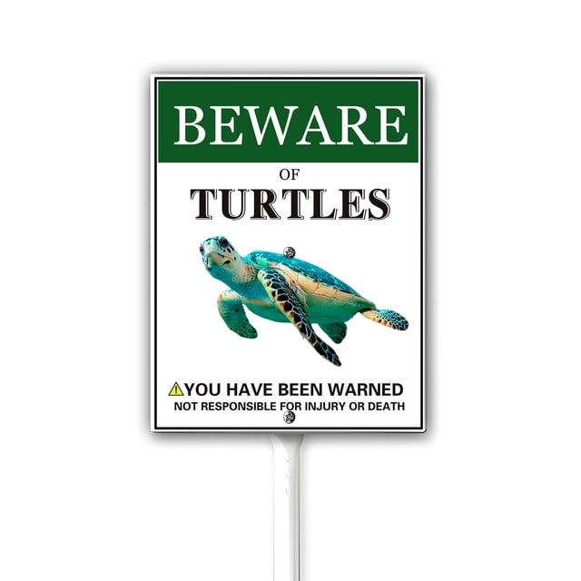 Beware of Turtles Warning Sign for Yard Lawn Garden Home Outdoor USe ...