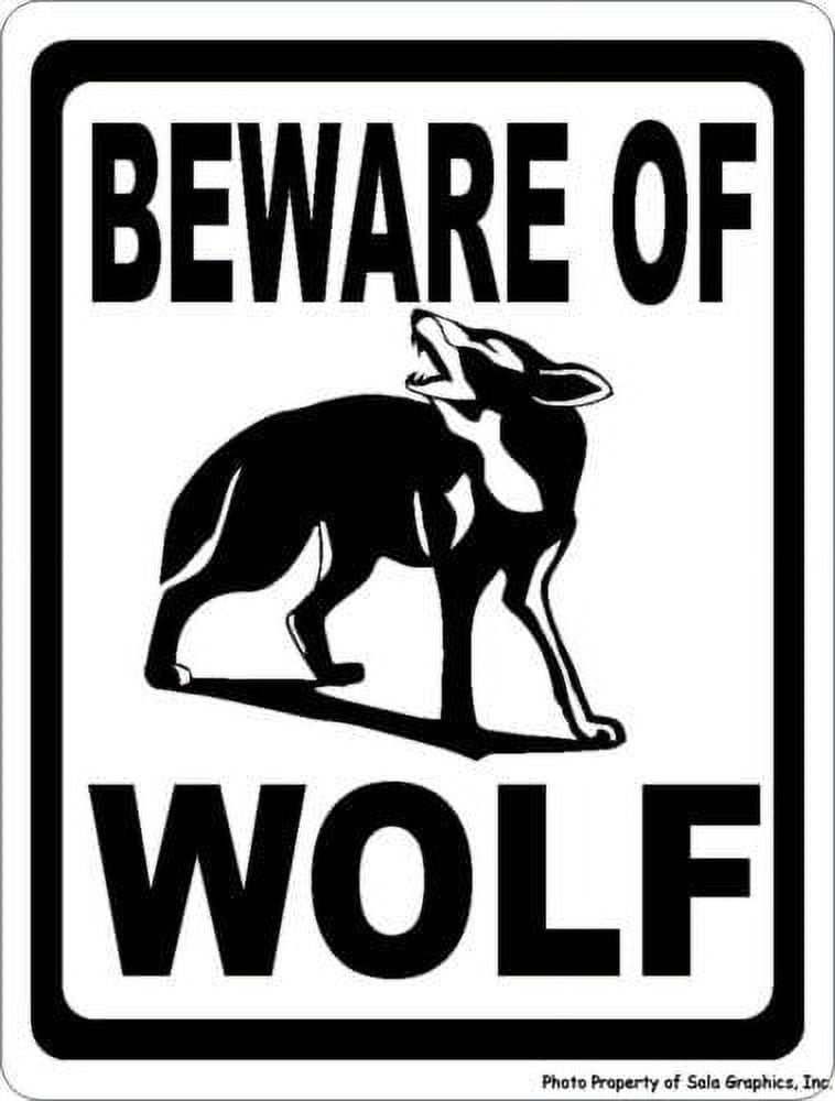 Beware of Wolf Sign - Walmart.com