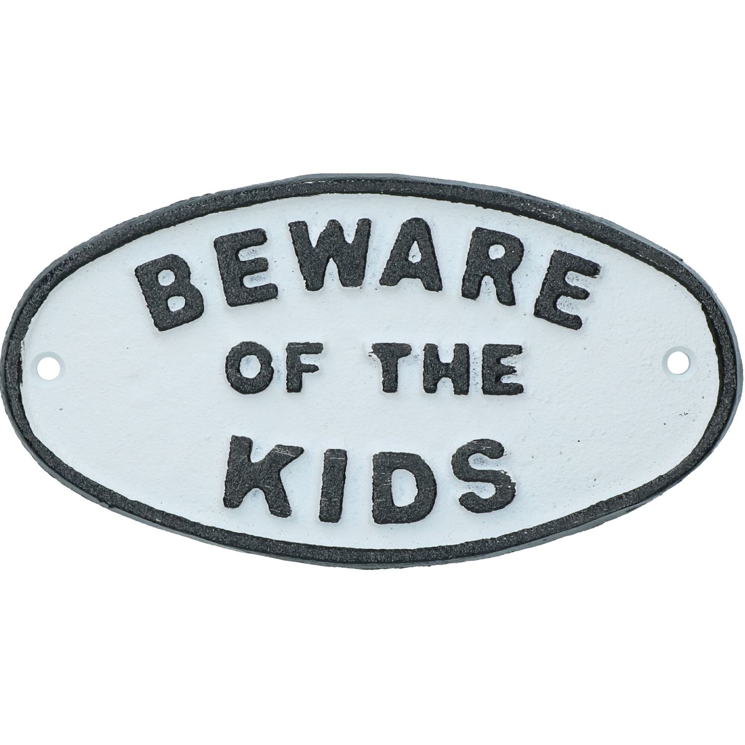 Beware of the Kids Cast Iron Sign Plaque Door Wall House Fence Gate ...