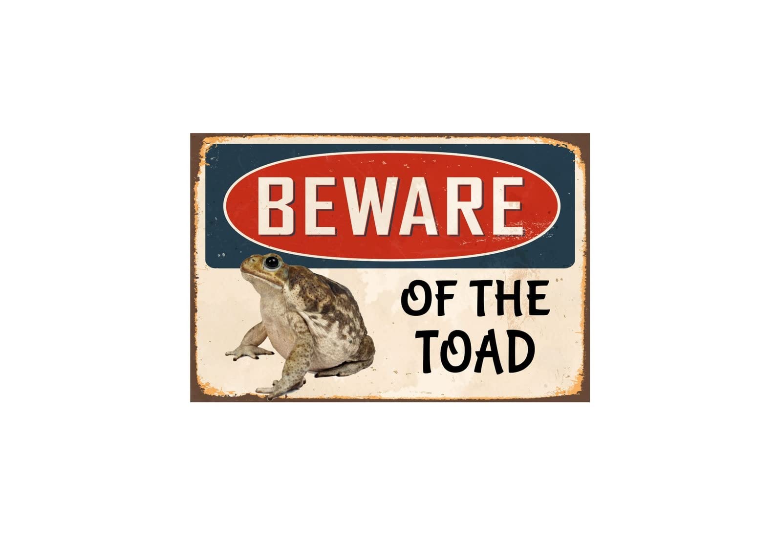 Beware of the Toad Metal Tin Sign Warning Sign Safety Signs Sign for ...