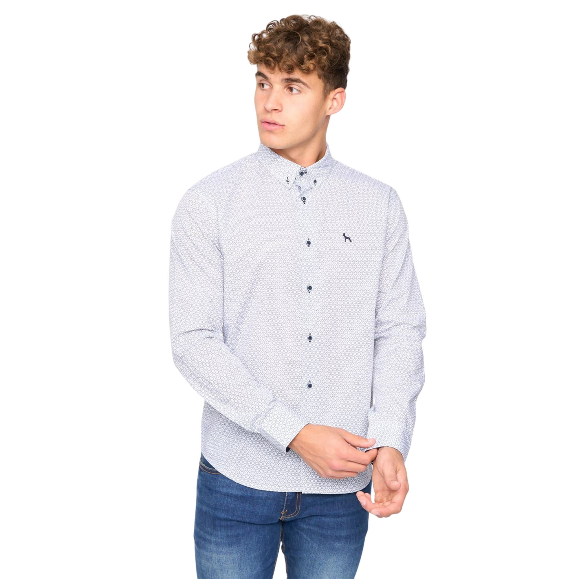 Bewley & Ritch Mens Marksen Geometric Formal Shirt - Walmart.com