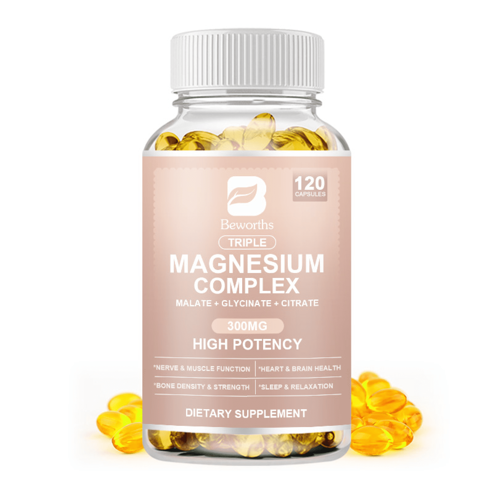 Beworths Triple Magnesium Complex Supplement, Supports Muscle, Sleep ...