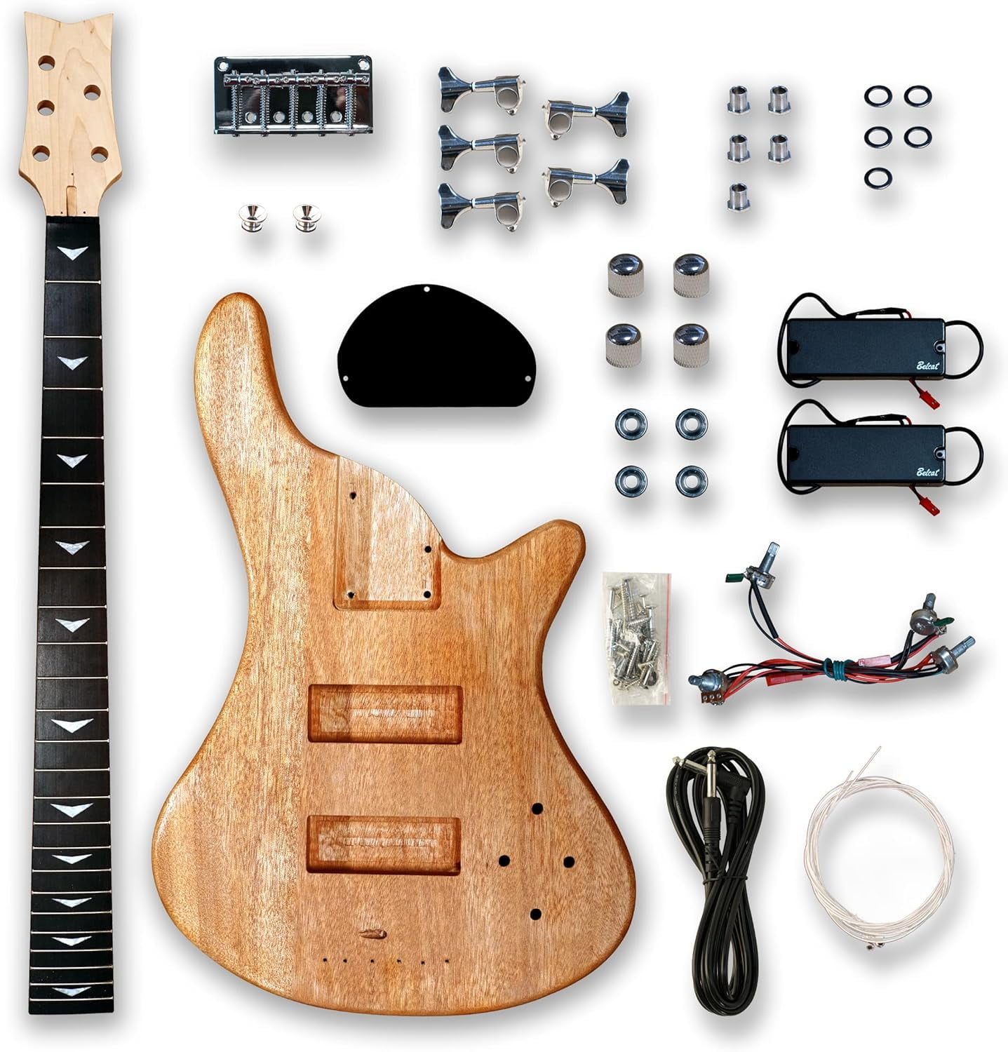 BexGears DIY Electric Guitar Kits For 5 String bass Guitar.Okoume Body ...