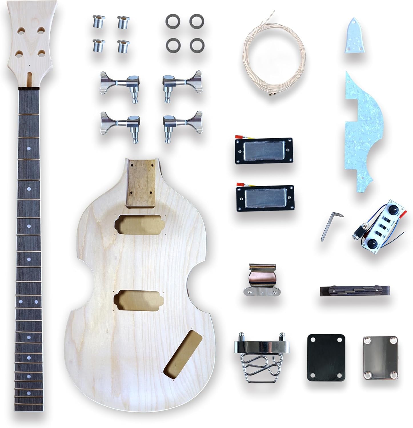 BexGears DIY Electric Violin Bass Guitar Kits SVL Style Electric Bass ...