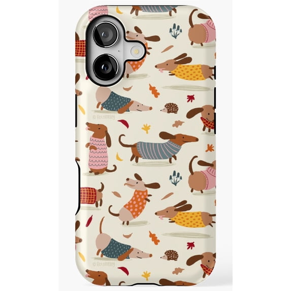 BexMorleyArt Fall Dachshunds Cute Autumn Wiener Dogs Phone Case for ...