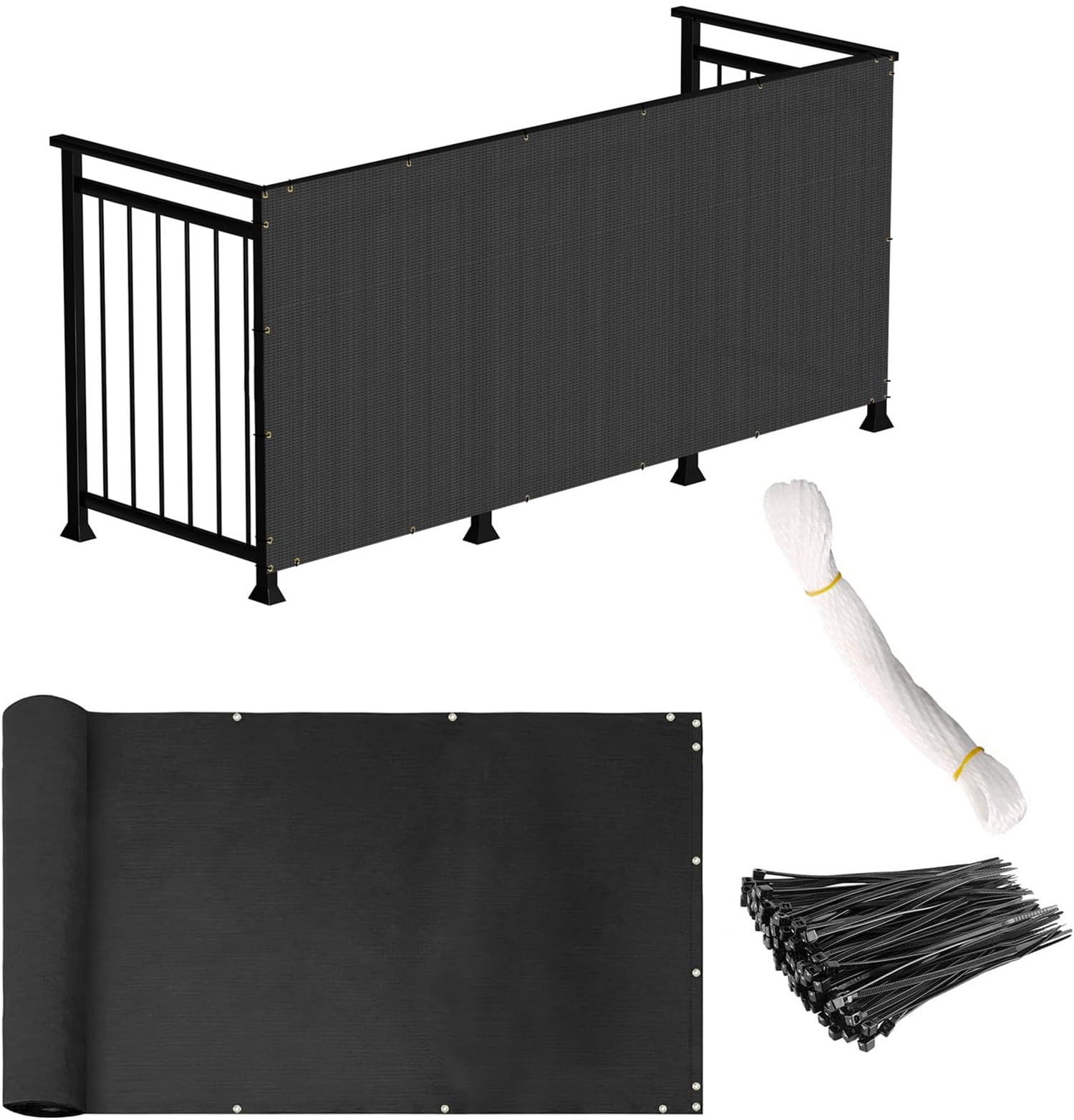 Bexikou 0.9m x 5m Patio Privacy Protective Screens,Balcony Privacy ...