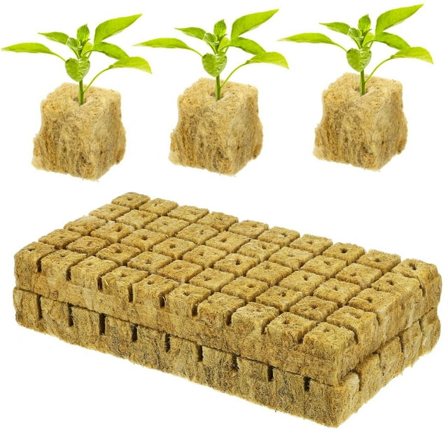 Bexikou 1.57" Rockwool Cubes for Hydroponics,Rockwool Starter Plugs for ...