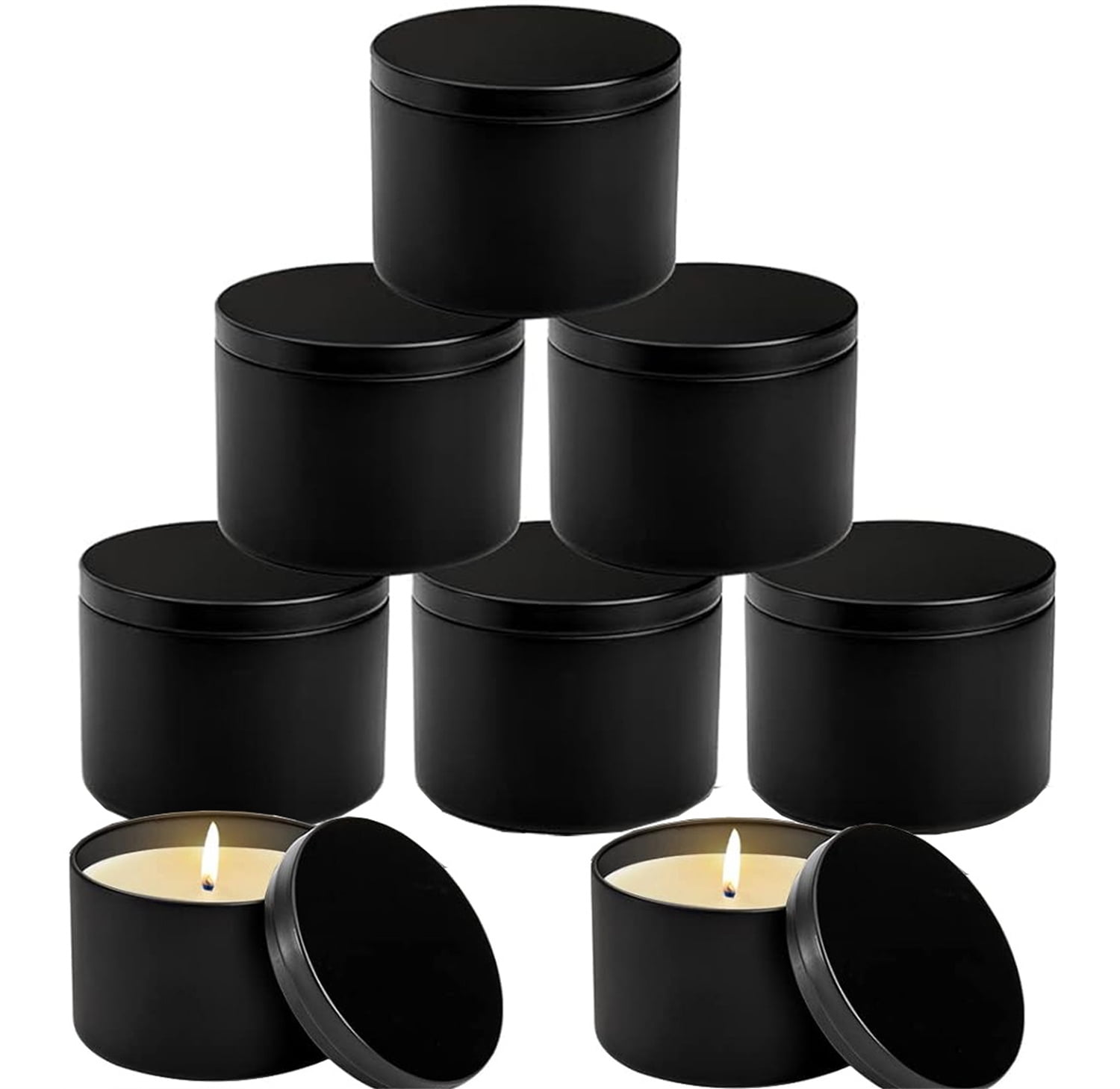 Bexikou 10Pcs Candle Tin,Round Metal Candle Container,Empty Canning ...
