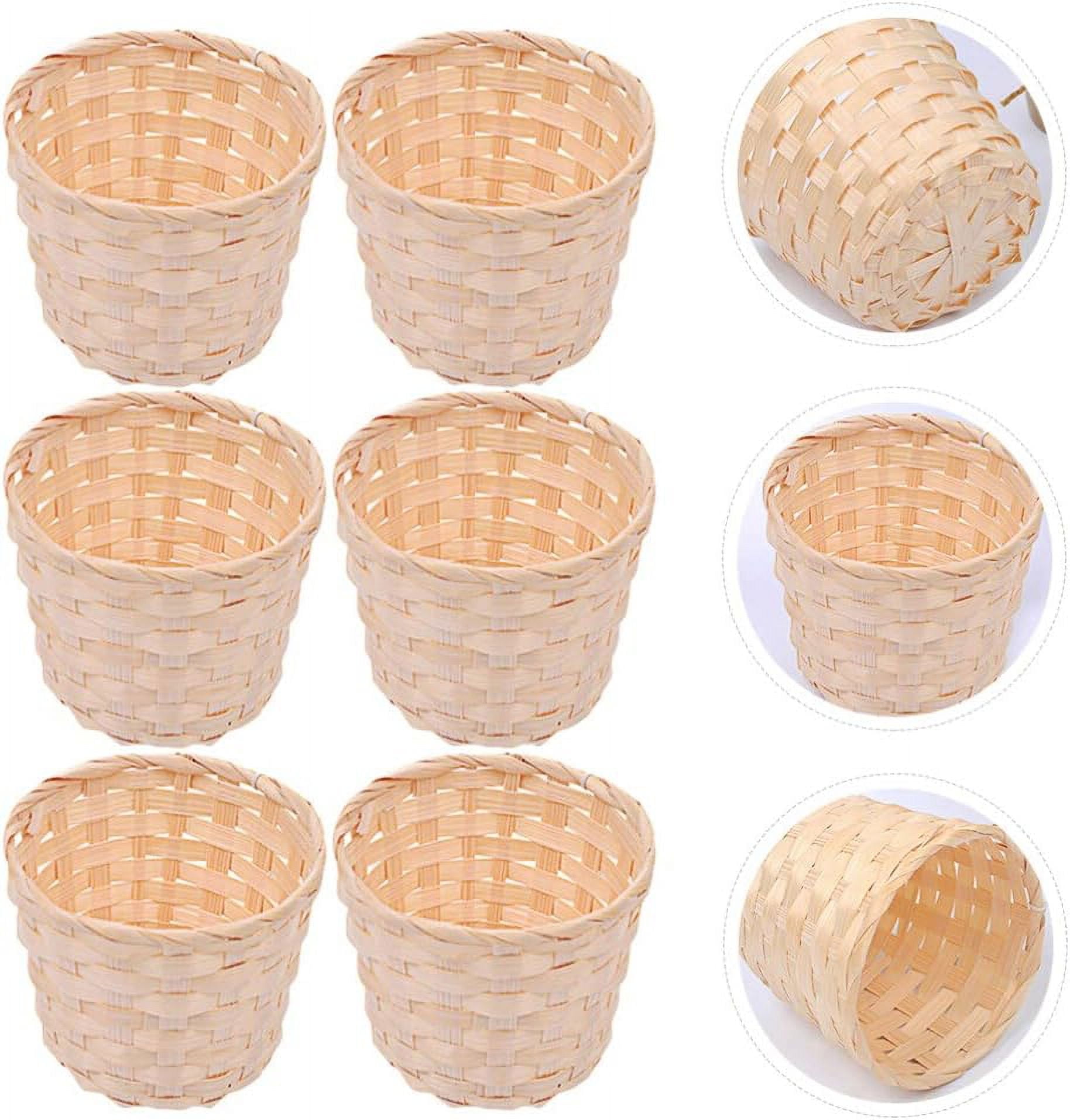 Bexikou 10Pcs Mini Woven Basket,Small Baskets Miniature Flower Basket ...