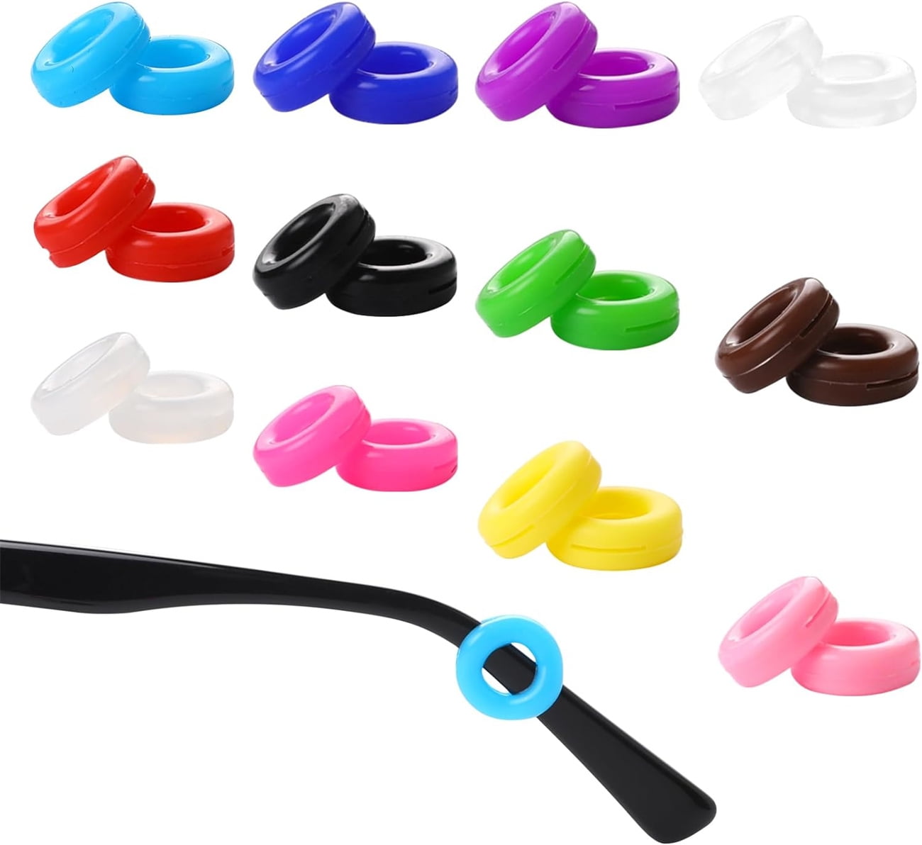 Bexikou 12 Pairs Glasses Ear Pads,Silicone Eyeglasses Temple Grips ...