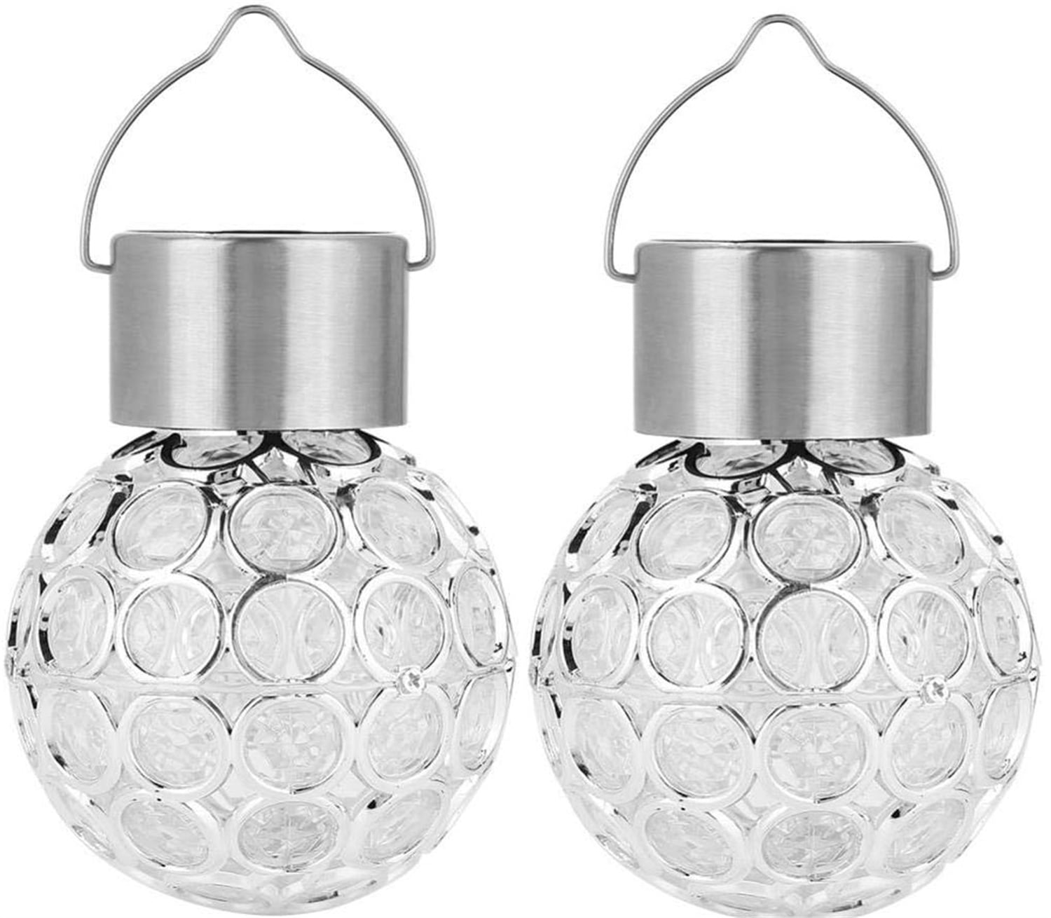 Bexikou 2 Pack Hanging Solar Lights,Multi-Color Changing Hanging Ball ...