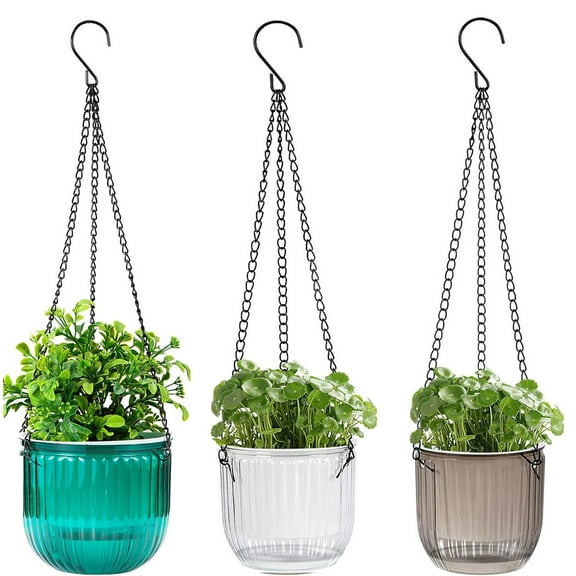 Heavy-Duty Hanging Flower Pot with Chain | Outdoor & Indoor Planter ...