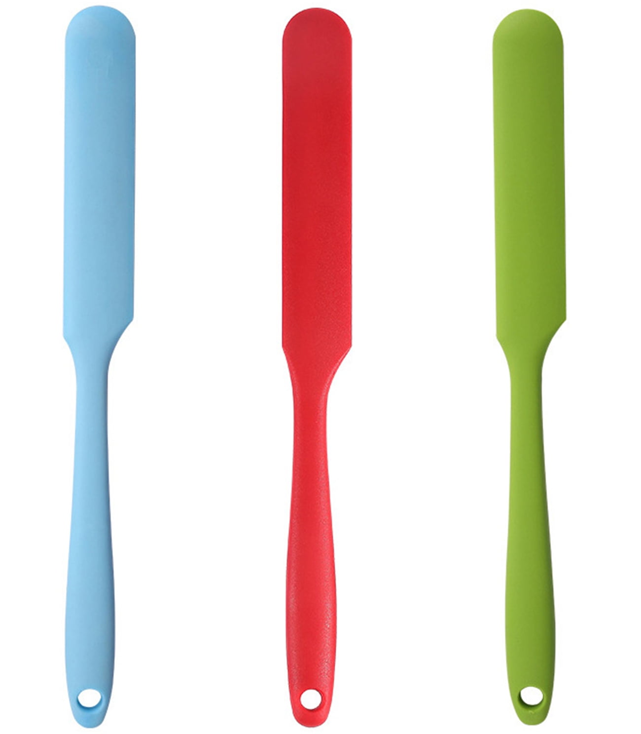 Bexikou 3 Pcs Silicone Jar Spatulas,Non-Stick Heat Resistant Cake Cream ...