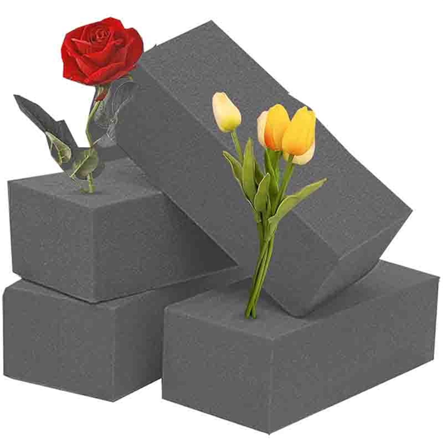 Bexikou 4 Pcs Flower Foam,Dry Floral Foam Blocks,Florist Bricks for ...