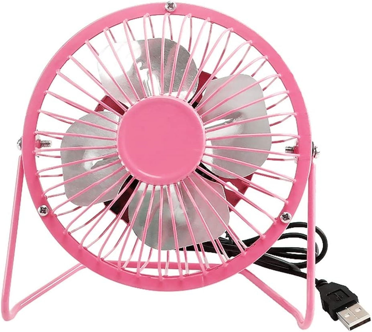 Bexikou 4-inch Mini Metal USB Desk Fan, Portable, Rechargeable for ...