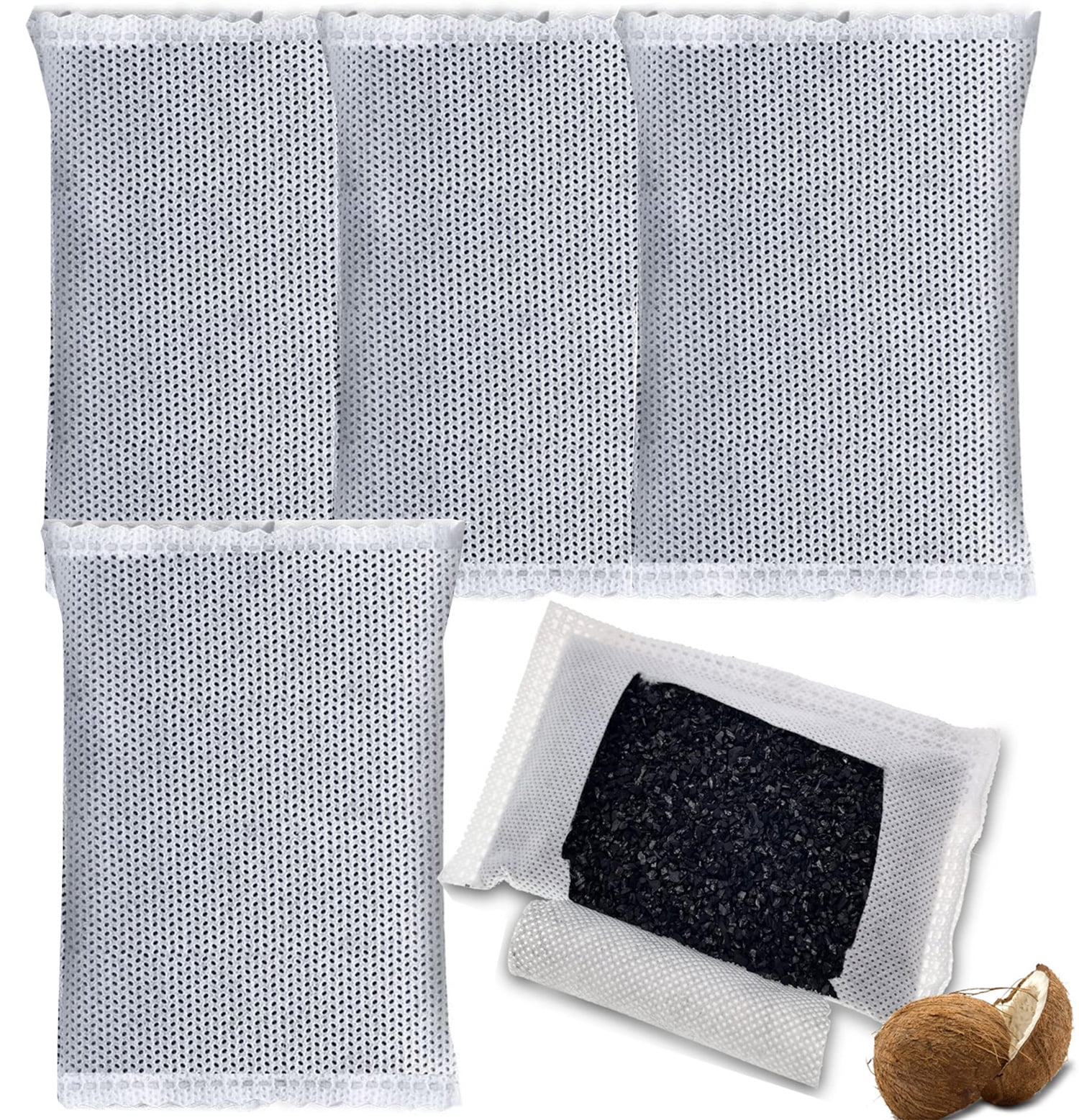 Bexikou 5 Pcs Activated Charcoal Odor Absorber,Trash Can Deodorizer ...