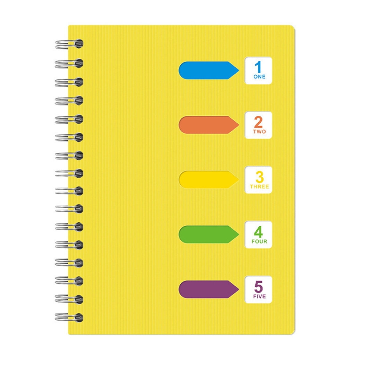 Bexikou 5-Subject Spiral Notebook with Dividers Index Tabs, Wirebound ...