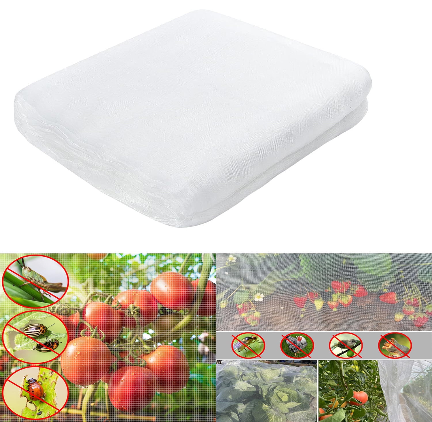 Bexikou 8 ft x 9.84ft Fine Mesh Plants Protect Netting,Garden Screen ...