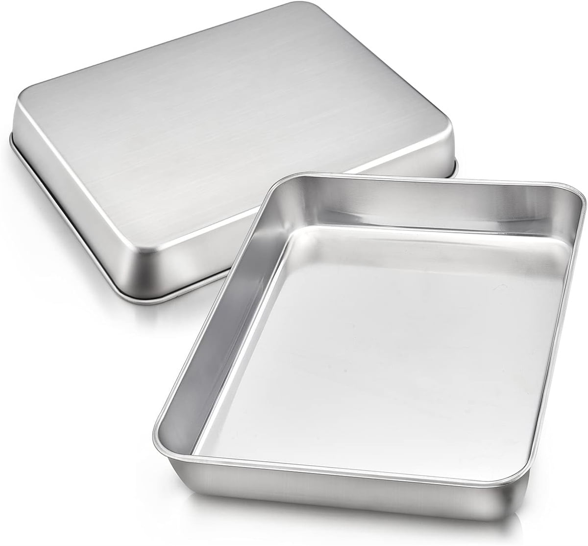 Bexikou Baking Oven Tray, Stainless Steel Deep Baking Brownie Pan ...