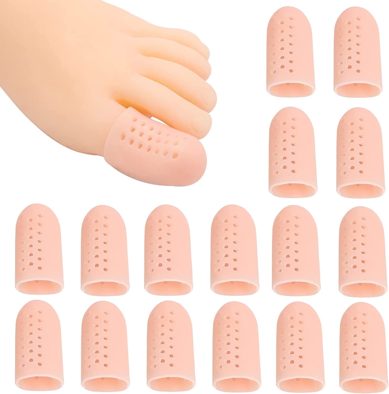 Bexikou Breathable Gel Toe Cap,10 Piece Gel Big Toe Protectors for ...