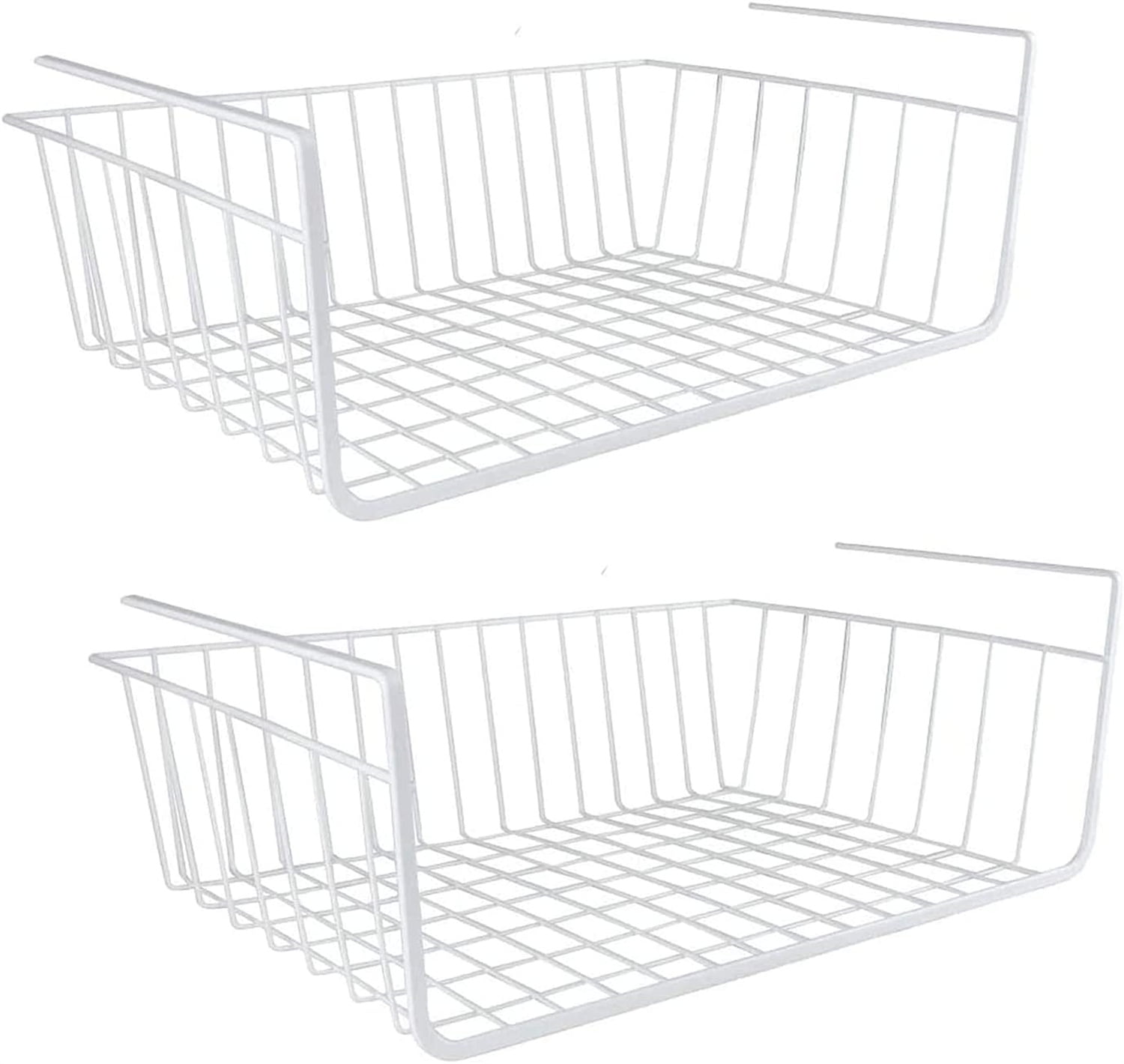 Casewin 2-Pack Under Shelf Hanging Wire Storage Baskets for Kitchen ...